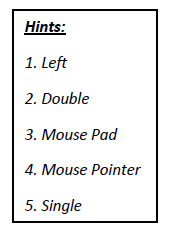 CBSE Class 1 Computer Science Using A Mouse Worksheet
